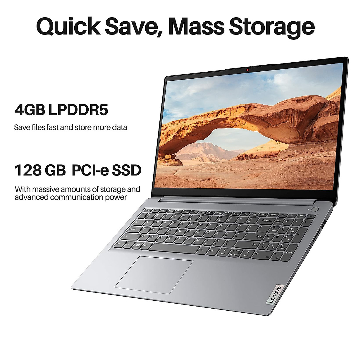 Lenovo 2023 Newest 15.6" Ideapad 1 Laptop, AMD Athlon Dual-Core Processor, 4GB RAM, 128GB PCIe SSD, HD Anti-Glare Display, Bluetooth,WiFi,HDMI,Webcam, Windows 11 Home in S Mode, Bundle with JAWFOAL