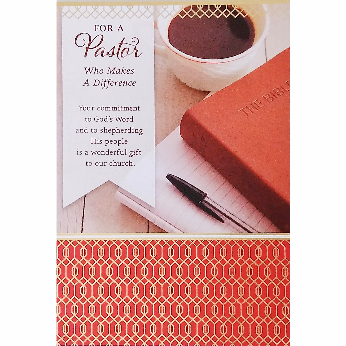 Greeting Card For A Pastor Who Makes A Difference Ministry Clergy Appreciation Your Commitment To God's Word and To Shepherding His People is a Wonderful Gift To Our Church