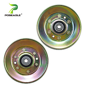 POSEAGLE 2 Pack 532193195 V Idler Pulley Replace Craftsman 189993 Pulley 193195 Idler Pulley Craftsman 175080 Pulley 175080 Idler Pulley 181775 Husqvarna 532193195 Pulley 532181775 532175080 532189993