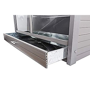 New Age Pet ECOFLEX Jumbo Park Avenue Indoor Rabbit Hutch in Nantucket Grey