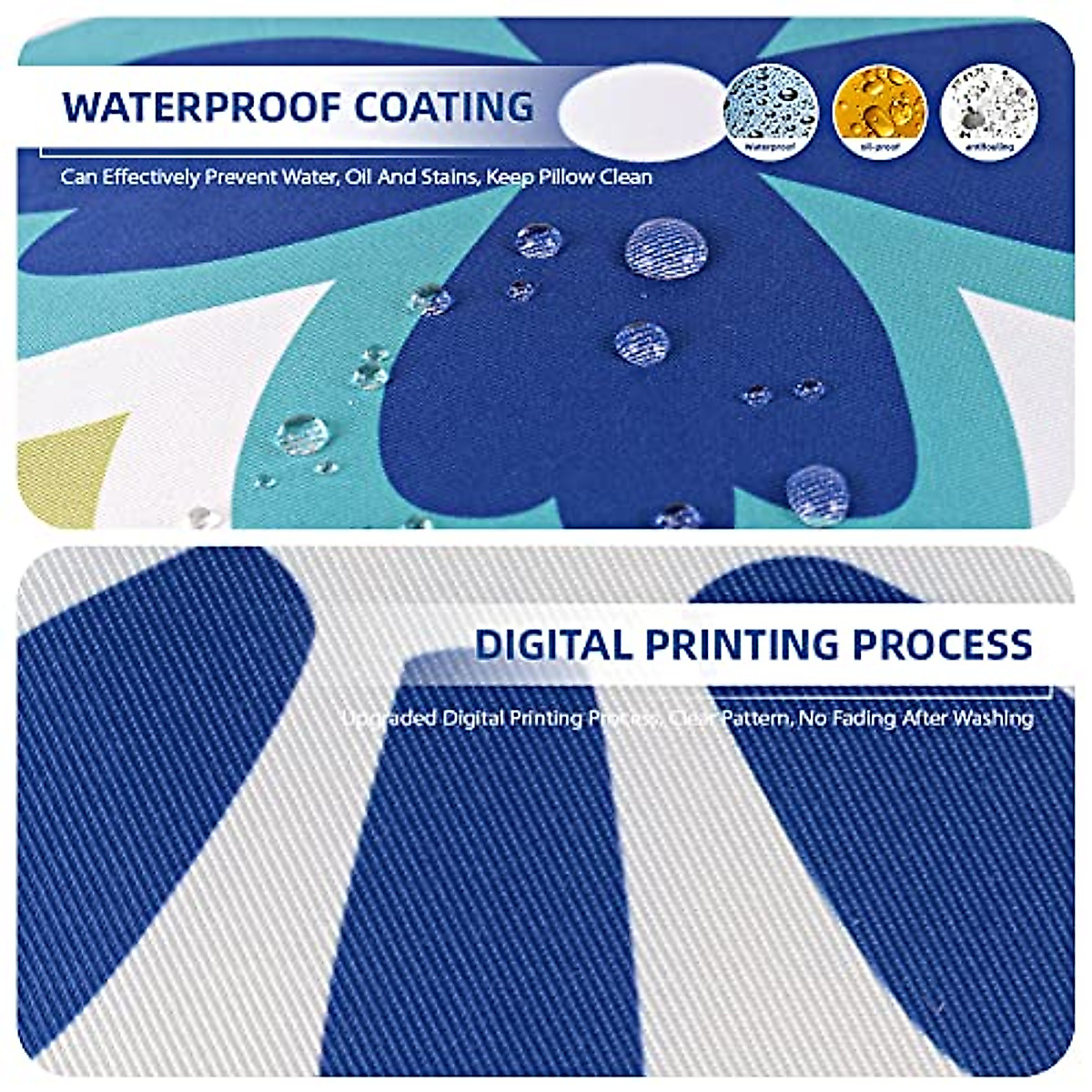 ZXXSFM 4 Pack Outdoor Throw Pillows For Patio Furniture,Outdoor Lumbar Pillow Covers Set,Outdoor Fall Throw Pillow Covers 18X18 Waterproof Patio Pillow Outdoor Waterproof For Balcony,Garden,Couch,Sofa