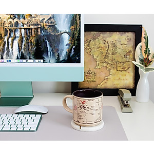 Silver Buffalo The Hobbit The Shire Map Ceramic Mug | Coffee Cup For Espresso, Tea, Cocoa | Holds 13 Ounces