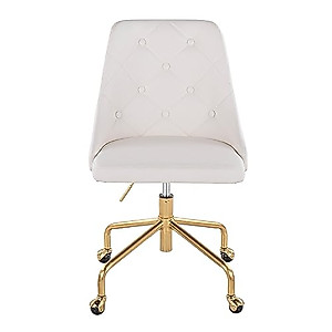 LumiSource Marche Office Chair, Home Office Chair with Wheels, Leather Desk Chair, Computer Chair, Home Office Desk Chair Comfy, Contemporary Desk Chair