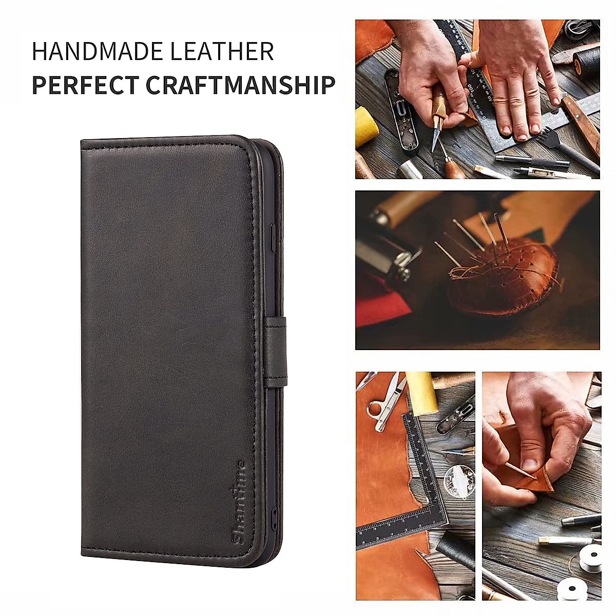 MILEGAO Case for Lenovo Z5 Pro, Magnetic PU Leather Wallet-Style Business Phone Case,Fashion Flip Case with Card Slot and Kickstand for Lenovo Z5 Pro GT 6.39 inches-Black