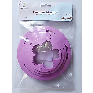 gobaker Big Peony Flower Cutters Set, Fondant Cake Gum Paste Flower Petal Cookie Cutter for Cake Decoration