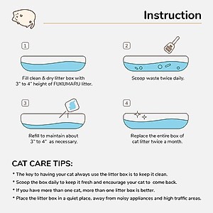 FUKUMARU Tofu Cat Litter Super Ultra Absorbent, Dust Free Cat Litter, Flushable, Lightweight, Quick Clumping, Low Tracking, Odor Control, White Tea Light Aroma Mixed Cat Litter, 16.5 LBS (3 Packs)