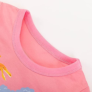 Dinosaurs Graphic T-Shirt Toddler Baby Boy Girl Volcano Print Tee Tops Short Sleeve Clothes (Volcano, 3t)