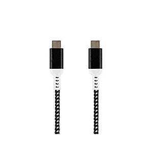 Monoprice - 138812 Stealth Charge and Sync USB 2.0 Type-C to Type-C Cable - 3 Feet - White, Up to 5A/100W, for USB-C Enabled Devices Laptops MacBook Pro