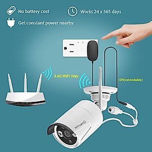xmartO WB2024-W 2K 3MP Super HD WiFi Home Security Camera with Built-in Microphone (add-on Camera with 3.6mm Lens，Pack of 2, Requires 5MP NVR to Work)