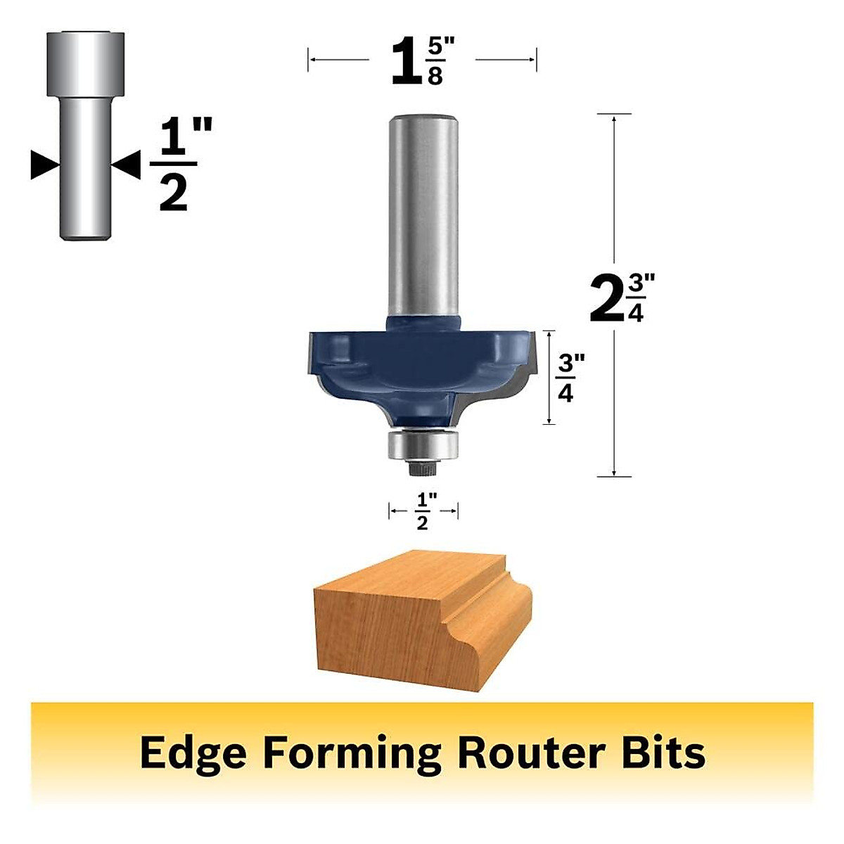 BOSCH 85586M 1-5/8 In. x 3/4 In. Carbide Tipped Ogee with Fillet Bit