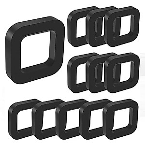 cueclue Pack-3 Receiver Silencer Pad, 1.96" x 3" x 0.5" Noise Reduction Hook Rubber Cushion Reduces Rattling for 2" Trailer Hitch (Black)