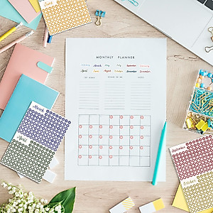 18 Sheets Daily Calendar Stickers Aesthetic Monthly Planner Stickers with Elbow Tweezer Colorful Round Date Stickers for Planners Number Date Dots for Work Daily to Do Budget Family Journal