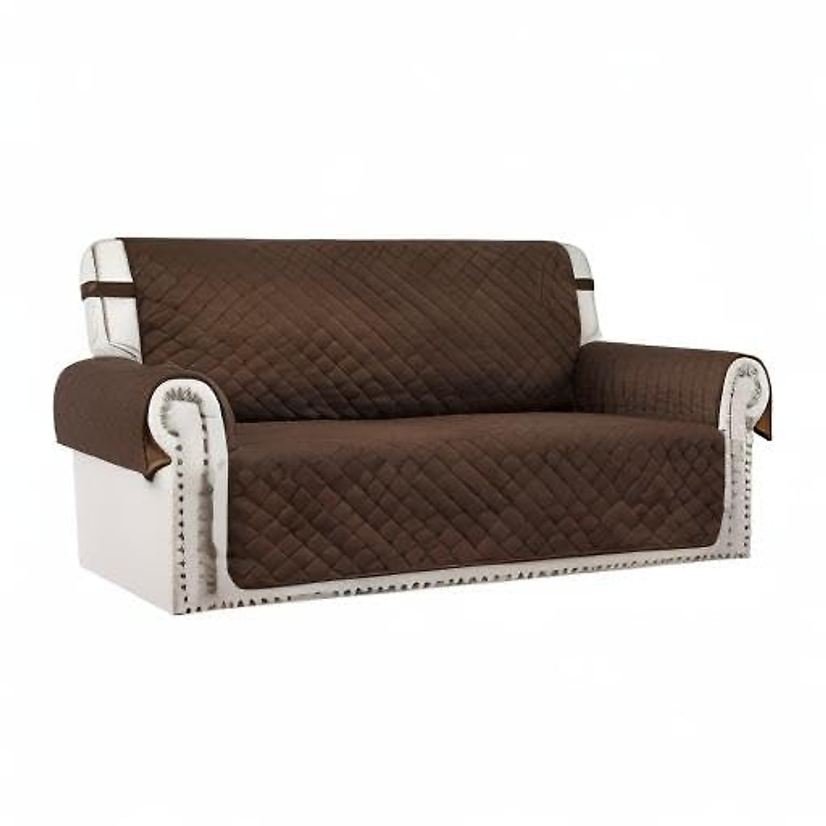 RHF Reversible Loveseat Covers for Dogs, Couch Covers for Dogs, Loveseat Cover for Dogs,Pet Cover for Loveseat, Loveseat Slipcover&Love Seat Couch Covers,Machine Washable(Loveseat:Chocolate/Beige) Medium