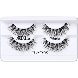 Ardell Faux Mink Wispies False Eyelashes, Light Volume, Short Length, Vegan Friendly, 2 Pairs (Pack of 1)