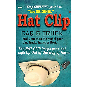 The Original HAT CLIP [NEW VERSION] Cowboy Hat Holder for Trucks Hat Rack Pickup Truck