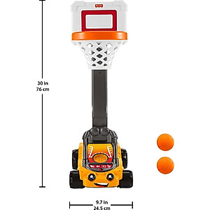 Fisher-Price Electronic Basketball Toy B.B. Hoopster Motorized Hoop with Lights Sounds & Game Play for Preschool Kids Ages 3+ Years