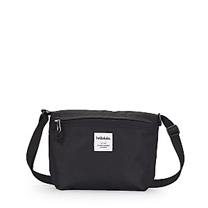 Hellolulu CANA Compact Crossbody Bag, Water Resistant Lightweight For Daily Use Travel Men Women, Roomy for Wallet Purse Phone, Black