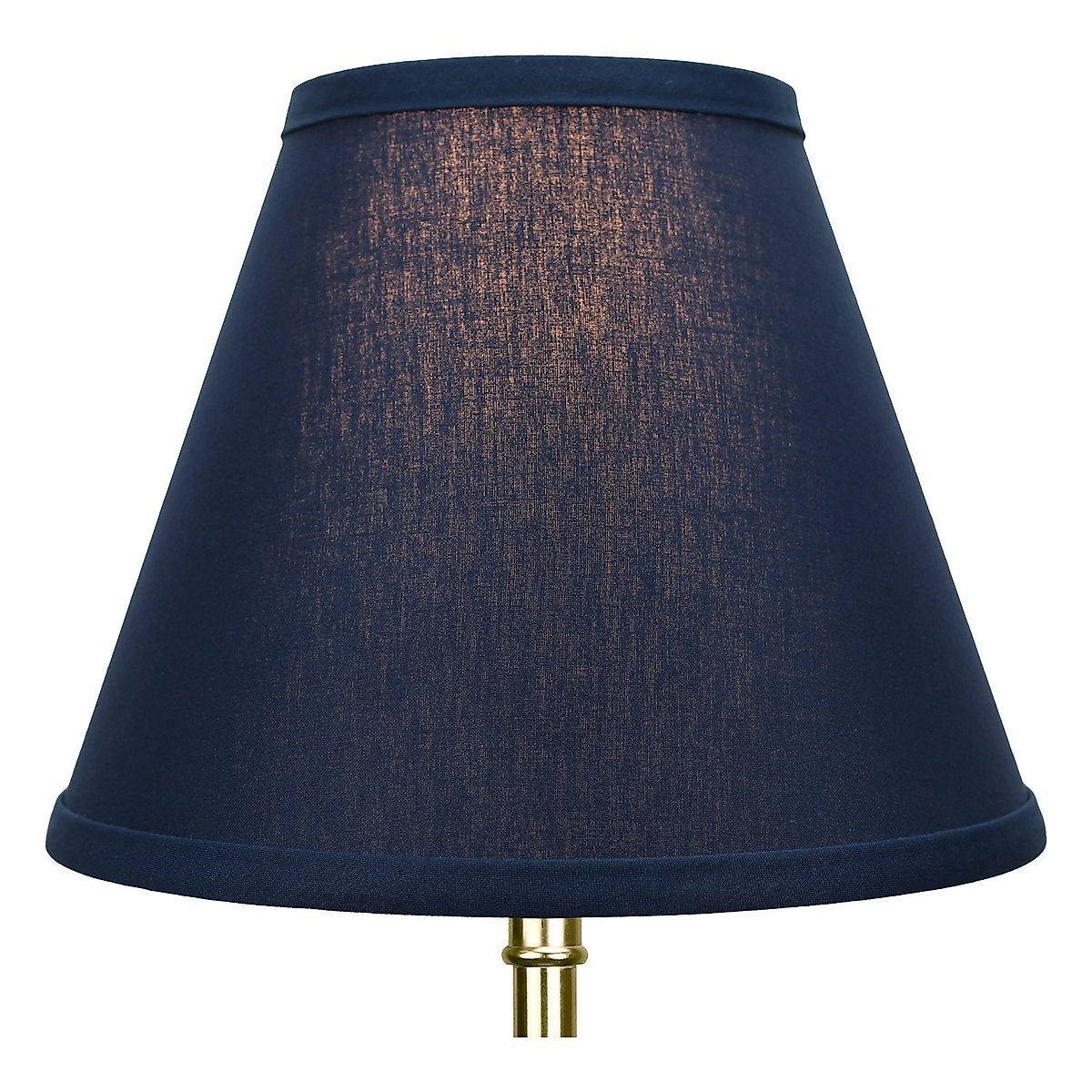 FenchelShades.com Lampshade 5" Top Diameter x 10" Bottom Diameter x 8" Slant Height with Clip-On Attachment for Standard Edison-Style Lightbulb (Linen Navy Blue)