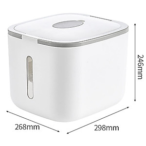 xingxinqi 22Lbs Rice Dispenser Airtight Rice Storage Container with Measuring Cup Cereal Container Bin Food Dispenser, Green