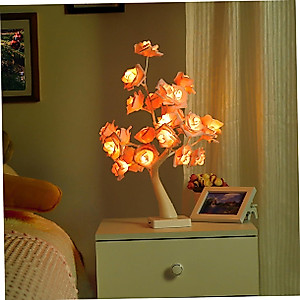 DOITOOL Rose Tree Lamp Led Night Light Decorative Home Lighting Warm White Table Lamp Battery Cozy Atmosphere