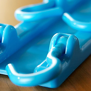 OLIVE US-Towel Hanger Home Kitchen Utensils 6 Hooks Holder Organizer Storage Rack Hanger(Blue)