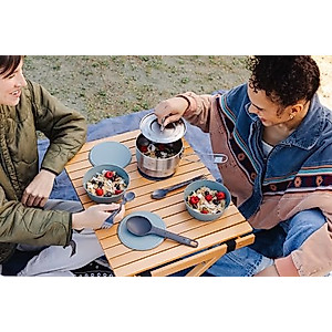 Stanley Wildfare Go 14-Piece Two Bowl Prep & Cook Set | 1.65 qt Saucepan with Fold & Lock Handle | Camping Essentials for Your Camp Kitchen