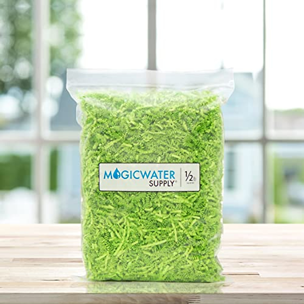 MagicWater Supply Crinkle Cut Paper Shred Filler (1/2 LB) for Gift Wrapping & Basket Filling - Lime Green