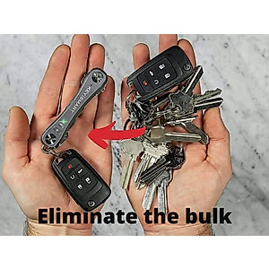KeySmart Pro- Compact Smart Trackable Key Holder w LED Flashlight & Tile Bluetooth Key Finder Technology, EDC Key Organizer, Other Mini Tools & Accessories for Men, Husband & Dad