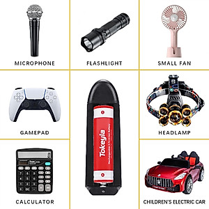 18650 Rechargeable Battery Charger w￵i￵th 1Pack B￵￵att￵￵ery, Single-Slot Intelligent Battery Charger for 3.7V Li-ion Rechargeable Battery 18650,26650,21700,18500,18350