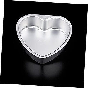 Abaodam Heart Cake Mold Cheesecake Mini Heart Cake Pan Brownie Bread Baking Pan Non Stick Baking Pan Mini Muffins Egg Tart Molds Oven Baking Plate Baking Pan for Kitchen Cake Tin Silver