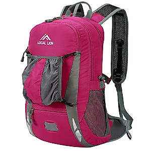 LOCALLION 20L Hiking Daypack Ultralight Bike Rucksack Backpack Outdoor Sports Daypack for Running (red)