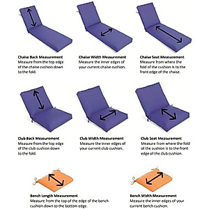 Naturesroom Sunbrella Patio Cushions -Wicker Seat Pad - 19.5" W x 19.5" L x 2.5" T, Outdoor Chair Cushion with Comfort, Style & Durability Designed for Outdoor Living - Made in The USA