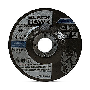 BHA Metal and Stainless Steel Depressed Center Cut Off Wheels for Angle Grinders, 4.5” x .045” x 7/8” - 25 Pack