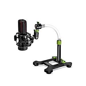 Tbrand LanParte Square Professional Condenser Microphone with Adjustable Anti-Vibration Bracket for Voice Recording Podcasting YouTube Karaoke Gaming Instruments Live Stream