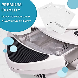 Lisyee 120 Count Waste Drawer Liners Bags Compatible with All Litter Box Robot Models, 9-11 Gallons Litter Box Liners