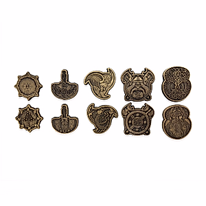 Norse Foundry Adventure Coins - A Set of 10 Metal Plated Novelty Coins in Vikings Style - Perfect for Any Roleplaying Game (RPG) or LARP Session