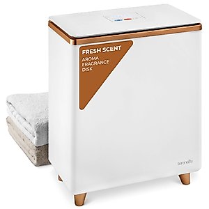 SereneLife Counter Towel Warmer Bucket - with Customized Fragrance for Spa and Bathroom, Luxury Towel Heater, Auto Shut off, Fits 1 large Towel, Blanket, Bathrobe, PJs (Rose Gold)