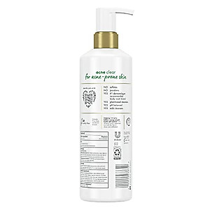 Dove Body Love Body Cleanser Acne Clear 4 Count For Acne-Prone Skin Body Wash with Salicylic Acid and Bamboo Extract 17.5 fl oz