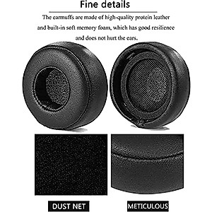 Adhiper Ear Pads Replacement Mixr Earpads Protein PU Leather Ear Cushion is Compatible with Mixr On-Ear Headphones (Black)