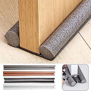Door Draft Stopper Weather Stripping Noise Blockers Window Breeze Blockers Adjustable Door Sweeps for Exterior & Interior Doors 37.4inch Under Door Noise Blockers Door Draft Guard Black