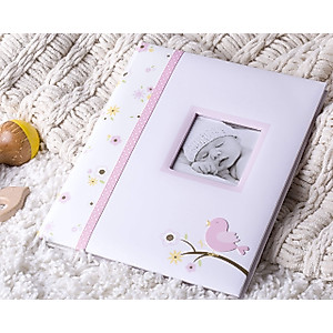 Lil Peach Birdie Baby Five Year Memory Book Photo Journal, Cherish Every Precious Moment of Your Babys First Years, Pink