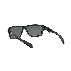 Oakley Men's OO9135 Jupiter Squared Rectangular Sunglasses, Matte Black USA Flag W/Prizm Black, 56 mm