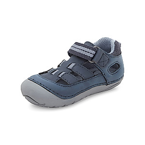 Stride Rite baby boys Sm Sonny Sandal, Dark Blue, 3.5 Wide Infant US