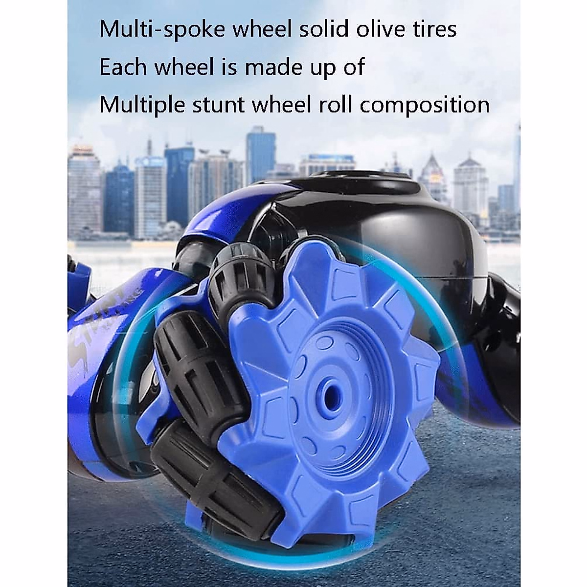 RC Stunt Car, Twisted Car Deformable All-Terrain Off Road Car 360° Flips Double Sided Rotating Race Car with Gesture Sensor Watch Lights for Kids E91