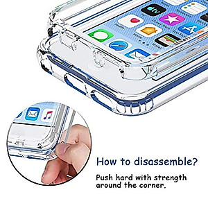 BESINPO iPod Touch 7th Generation Case, iPod Touch 6th/5th Generation Case, Full-Body Built-in Screen Protector Rugged Protection Shockproof Clear iPod Touch Case Cover for iPod Touch 7/6/5