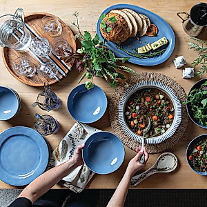 Juliska Stonewood Stripe Round Tray - Natural Multi