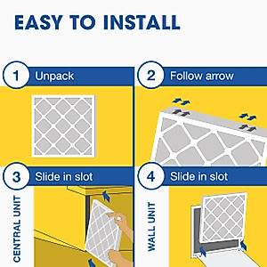 Aerostar 20x25x1 MERV 8 Pleated Air Filter, AC Furnace Air Filter, Actual Size: 19 3/4"x 24 3/4" x 3/4", (Pack of 6)