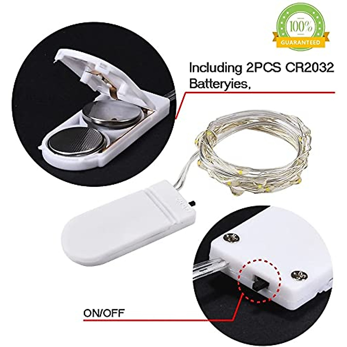 Light up led balloons (warm white-12 sets with battery)