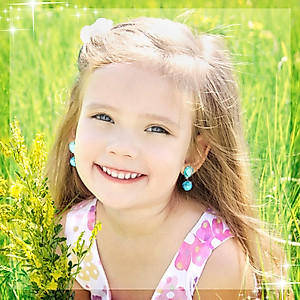 Hicarer 9 Pairs Girls Clip-on Earrings Pretend Princess Play Earrings Jewelry Set (Style 1)