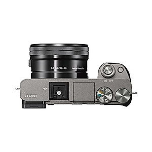 Sony Alpha a6000 Mirrorless Digital Camera with 16-50mm Lens, Graphite (ILCE-6000L/H) (Renewed)